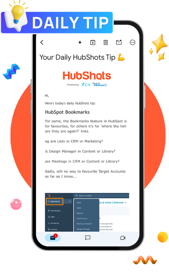 HubShots | Daily Tip | Sign up to get a HubSpot tip in your Inbox every day