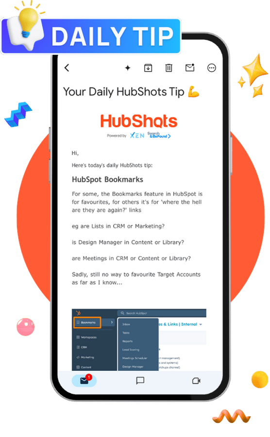 HubShots | Daily Tip | Sign up to get a HubSpot tip in your Inbox every day