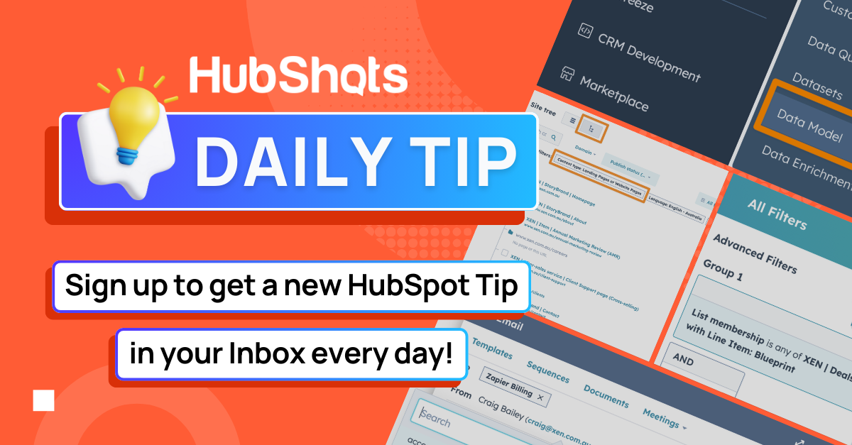 HubShots Daily Tip | A quick HubSpot tip every day!